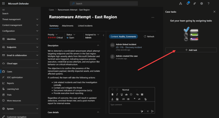 Case management in Microsoft Defender and Sentinel: streamline your ...