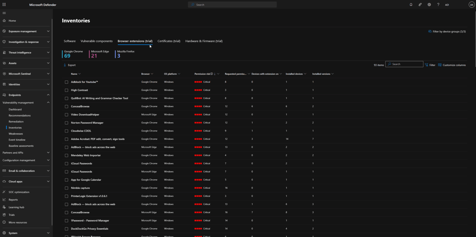 Stopping malicious Browser Extensions with Microsoft Defender TVM and ...