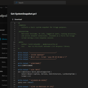Manage your live response library directly in Microsoft Defender ...
